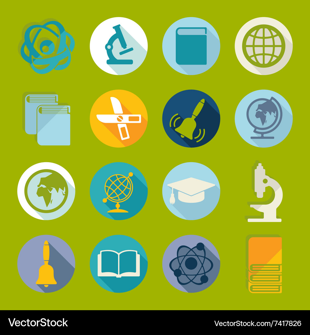 Set of education icons Royalty Free Vector Image