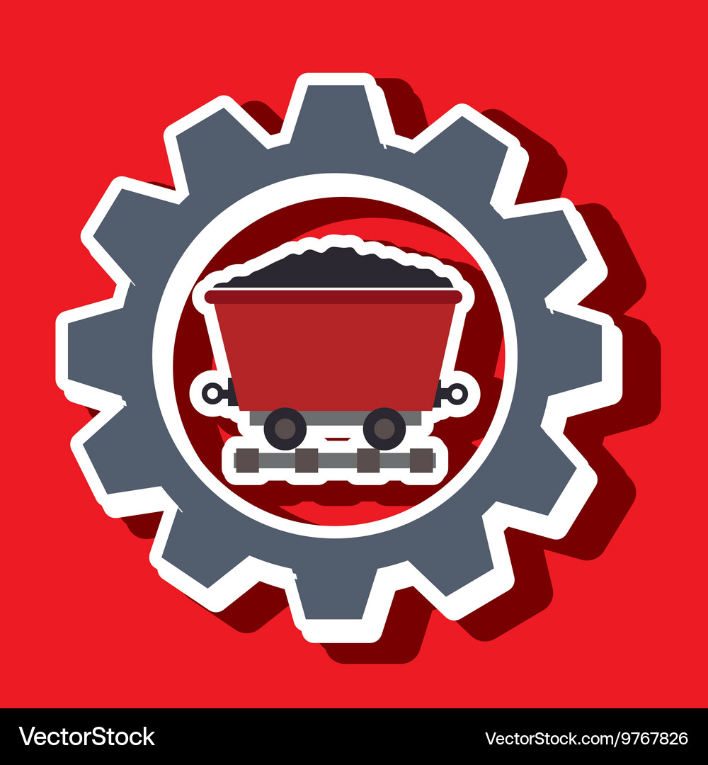 Signal of mining isolated icon design Royalty Free Vector
