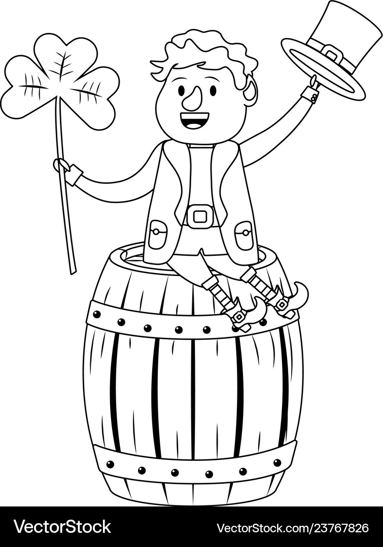 St patricks day leprechaun Royalty Free Vector Image