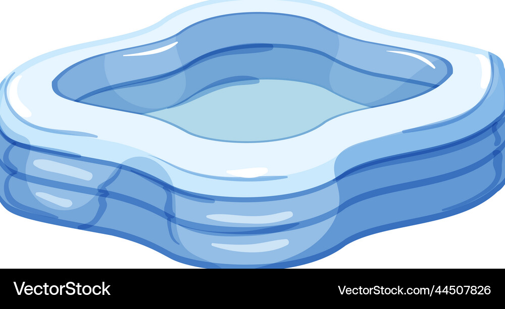Summer inflatable swimming pool cartoon Royalty Free Vector