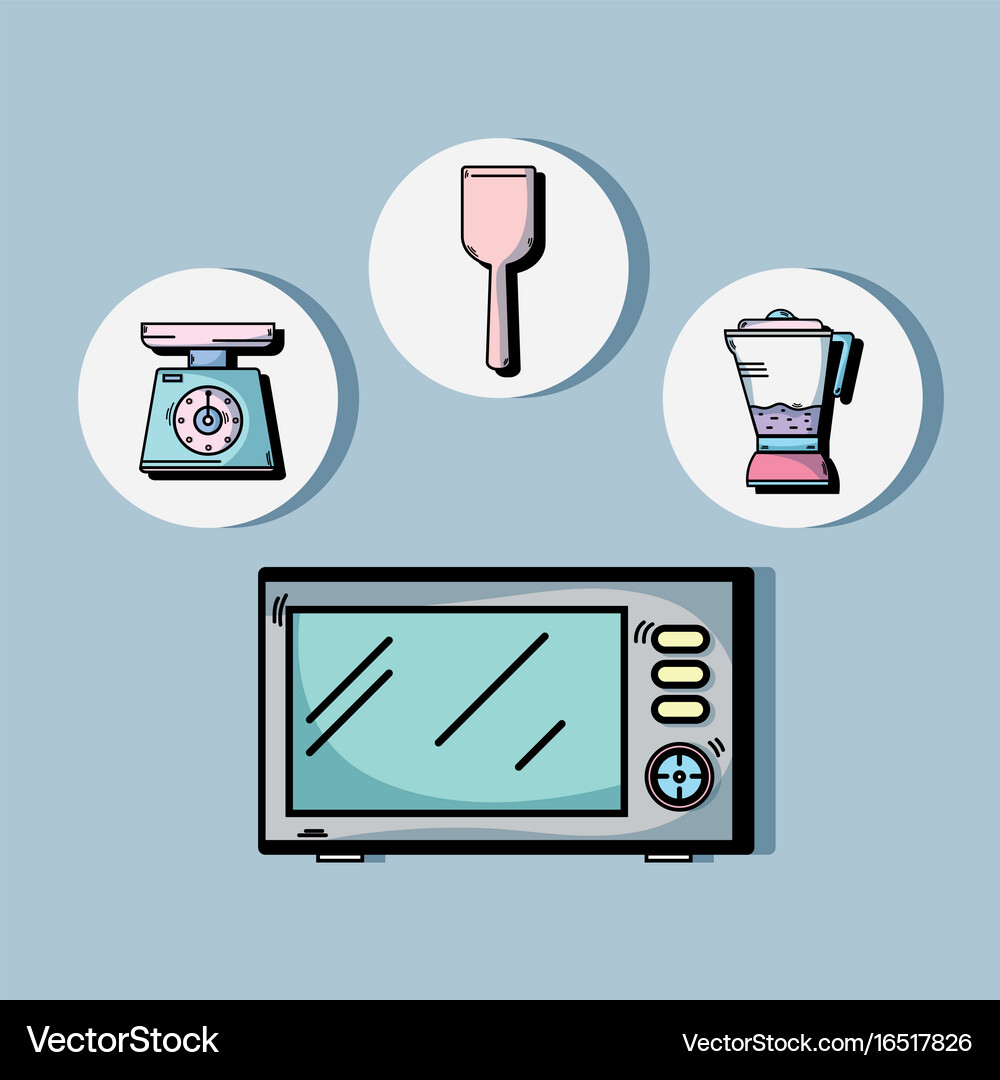 Technology machines to used in the kitchen Vector Image