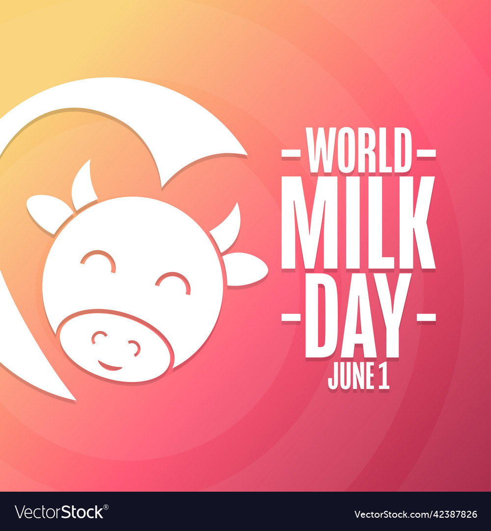 World milk day june 1 holiday concept template Vector Image