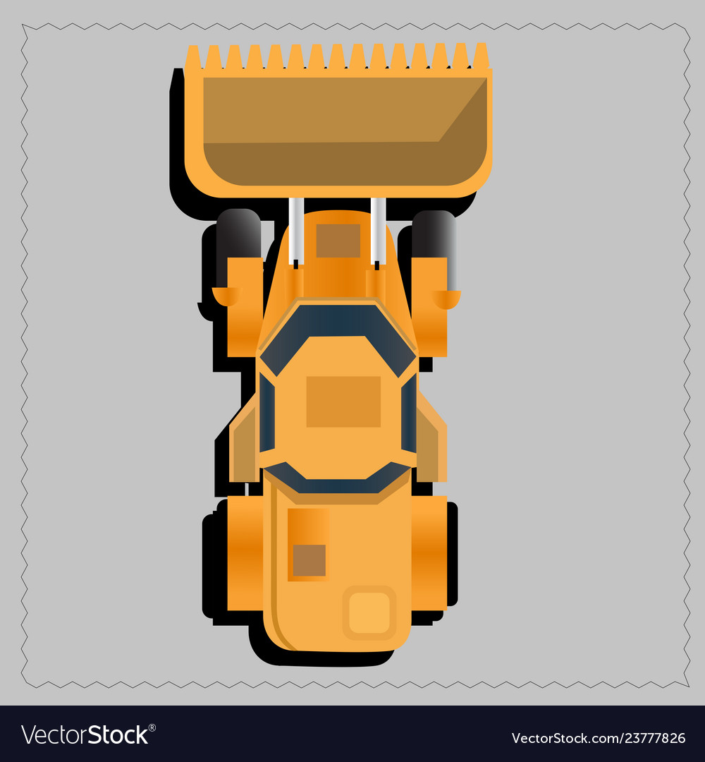 Yellow construction vehicle Royalty Free Vector Image
