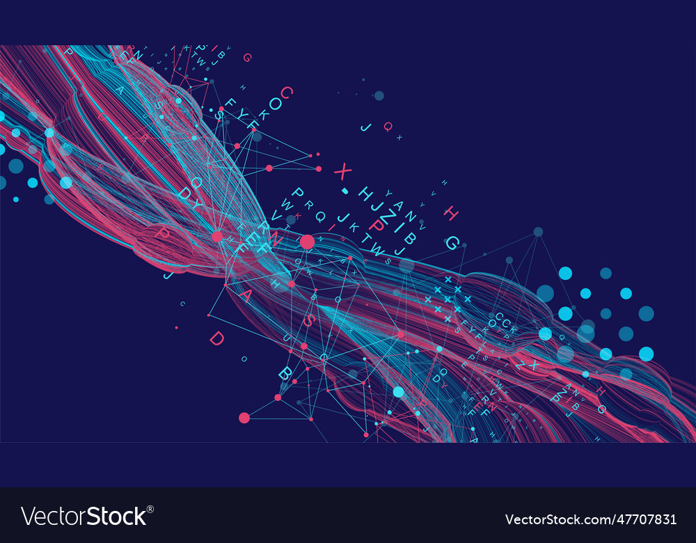 Abstract flowing wave lines design element for Vector Image