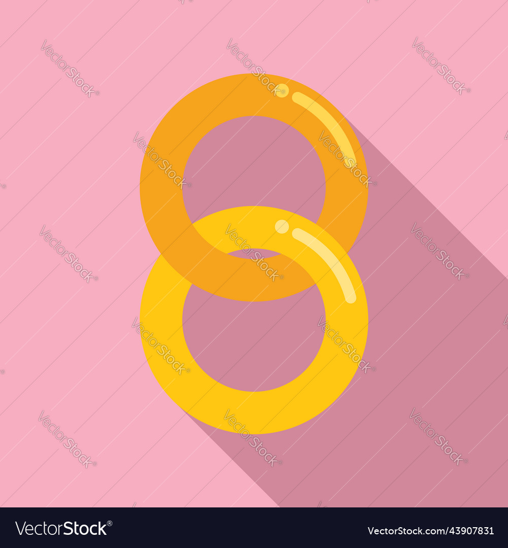 Chain icon flat computer internet Royalty Free Vector Image