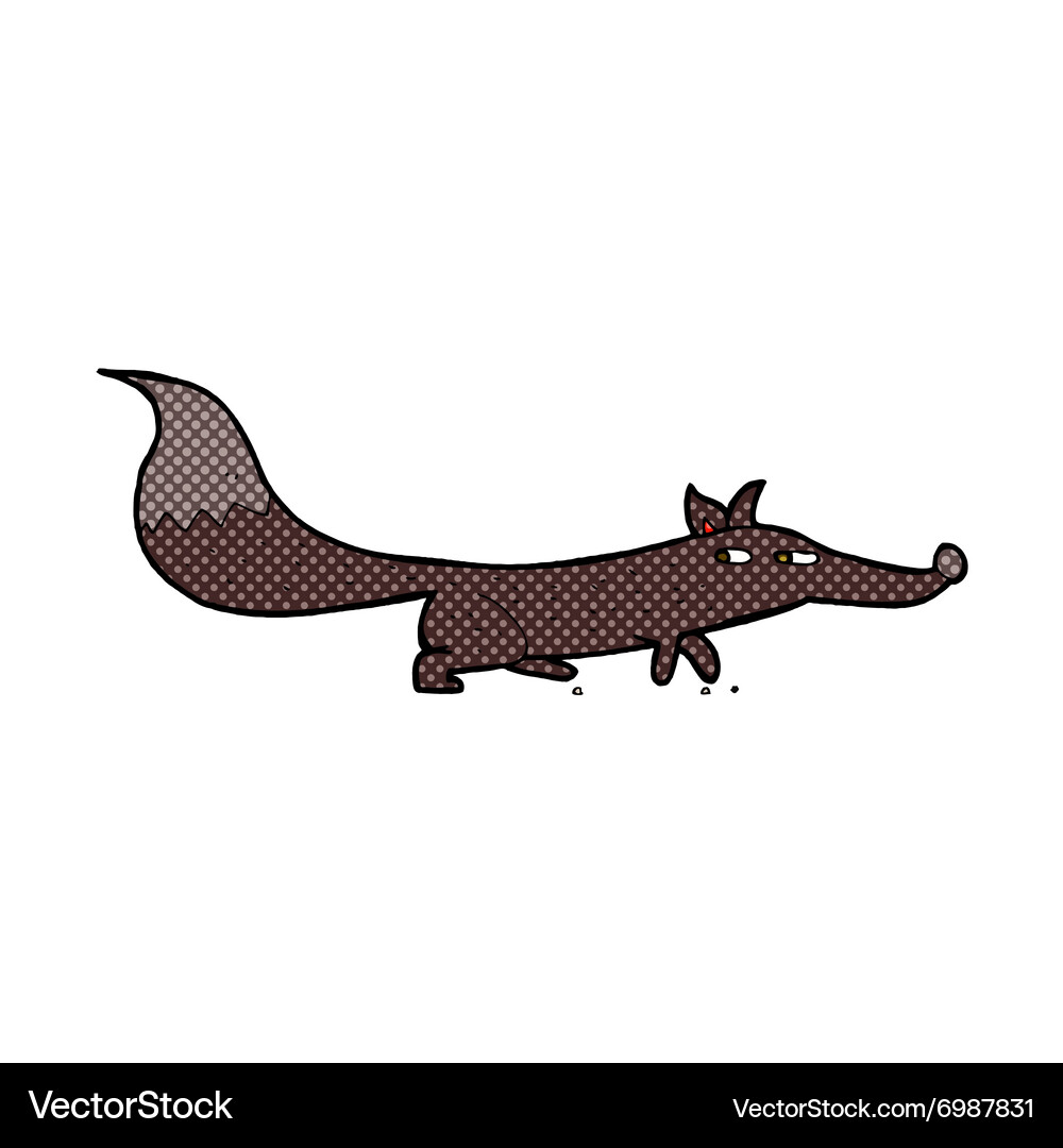 Comic cartoon little fox Royalty Free Vector Image