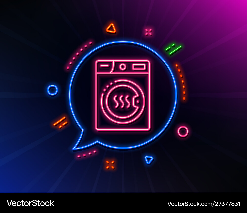 Dryer machine line icon laundry service sign dry Vector Image