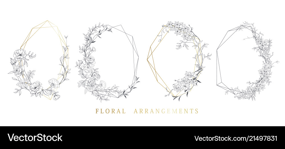 Floral bouquet design wedding arrangement Vector Image
