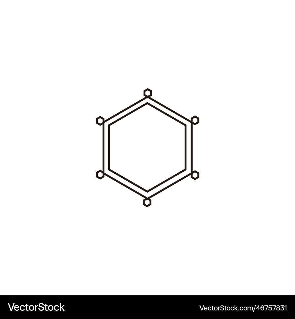 Hexagons lines figure geometric symbol simple logo