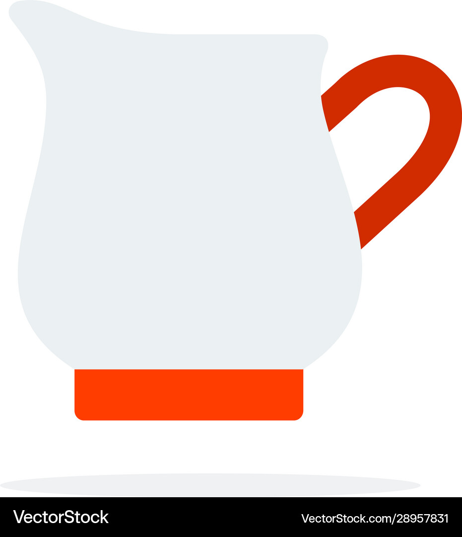 Jug cream and milk flat material design Royalty Free Vector