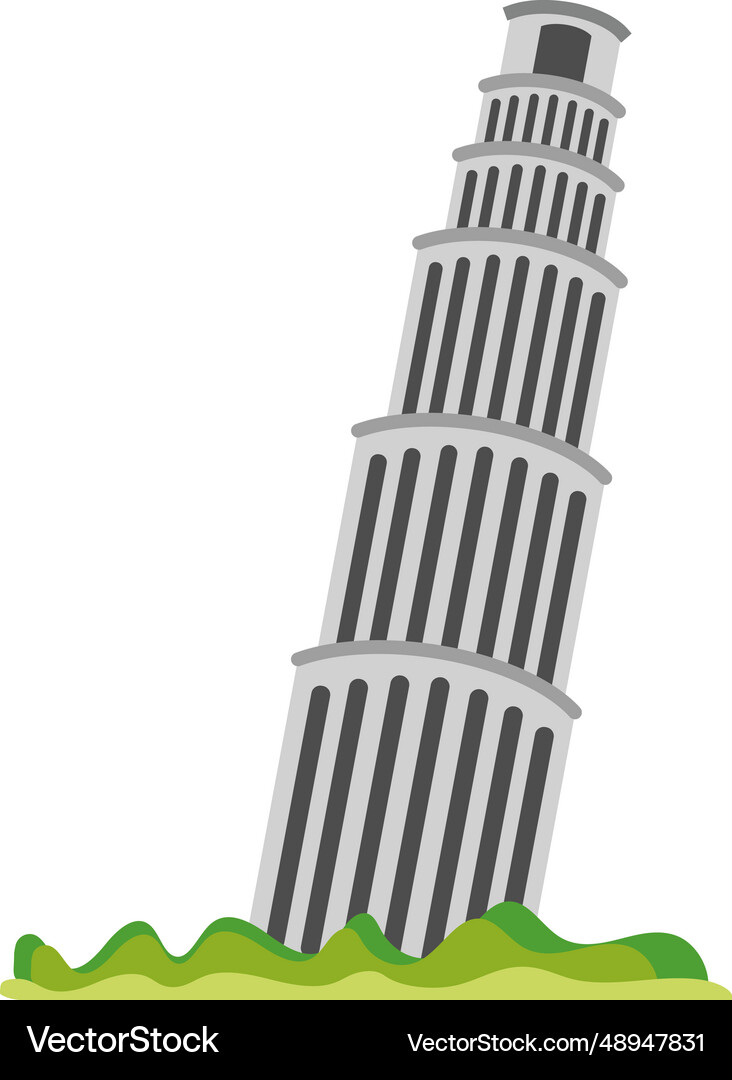 Pisa tower Royalty Free Vector Image - VectorStock