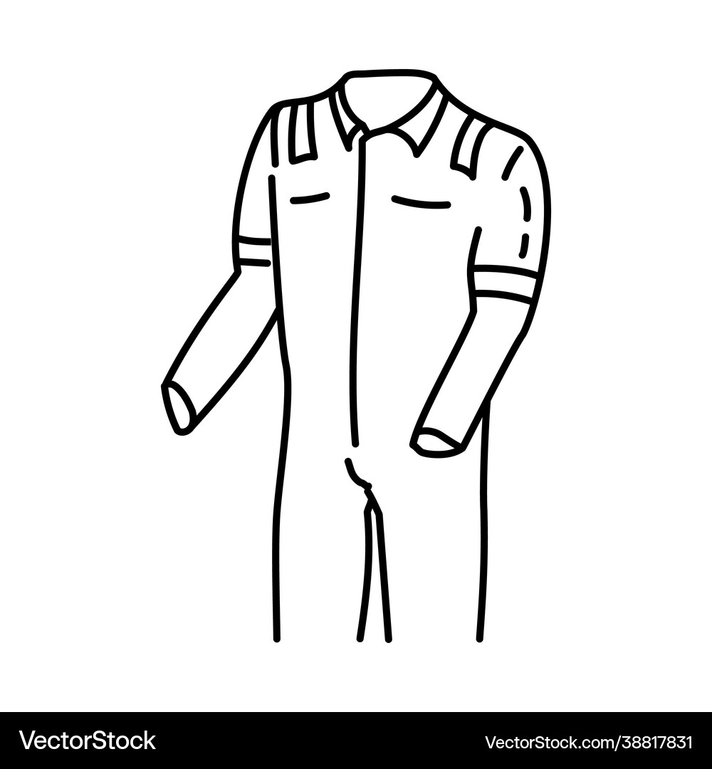 Safety wear pack icon doodle hand drawn Royalty Free Vector