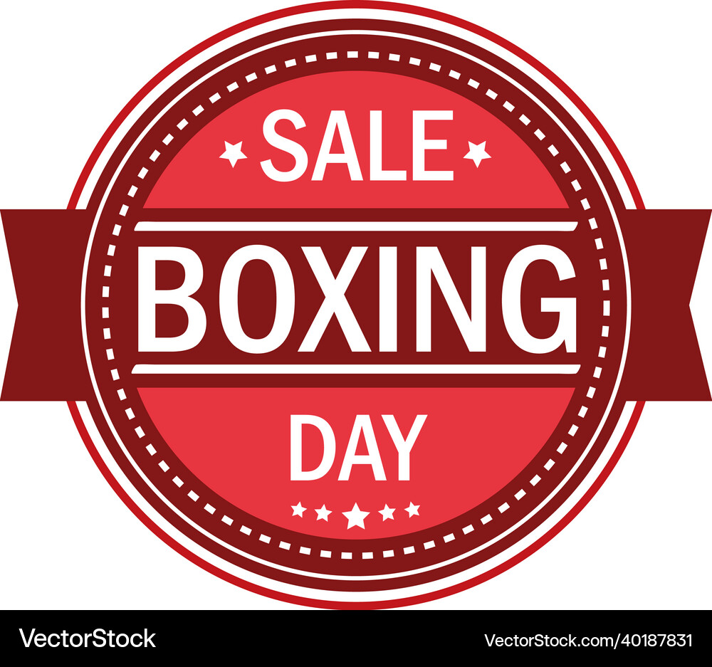 Sale boxing day sticker Royalty Free Vector Image