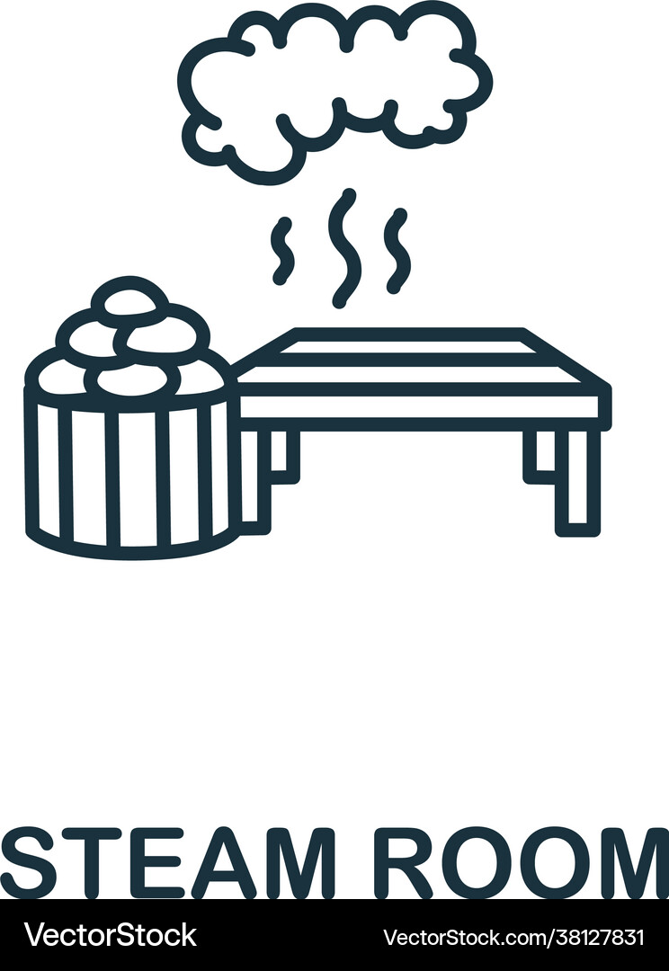 Steam room icon from spa therapy collection Vector Image