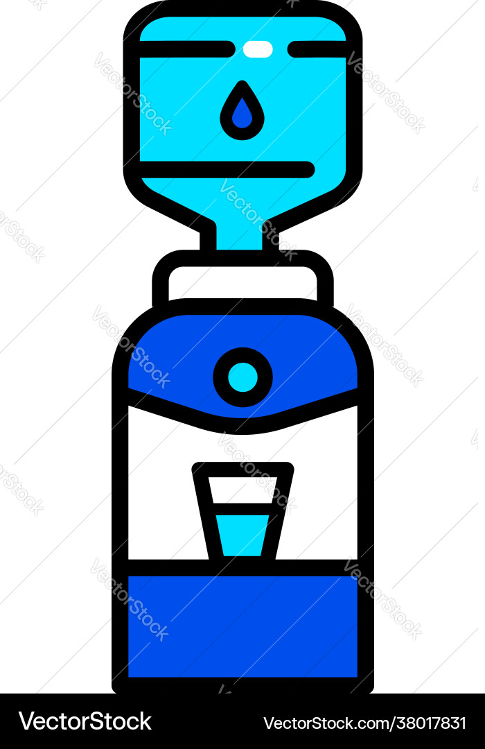 Water cooler icon color simple style Royalty Free Vector