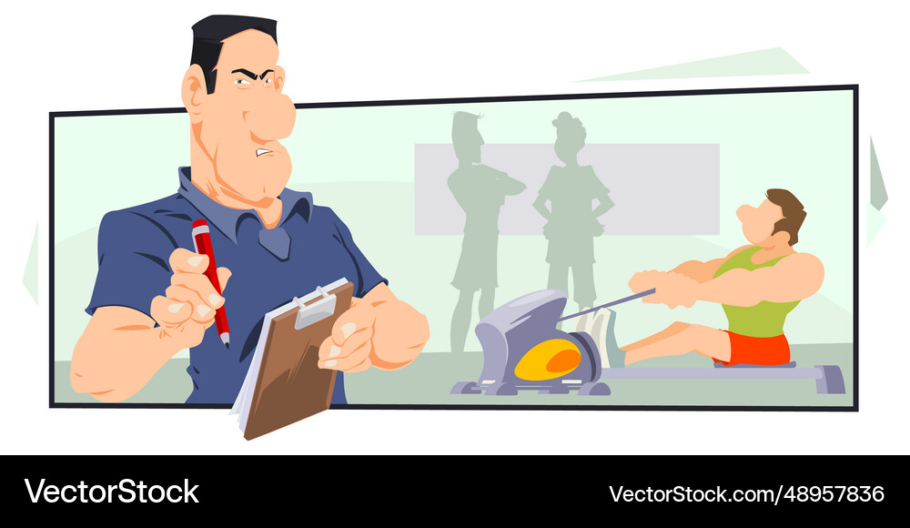 Athletic man fitness instructor for internet Vector Image