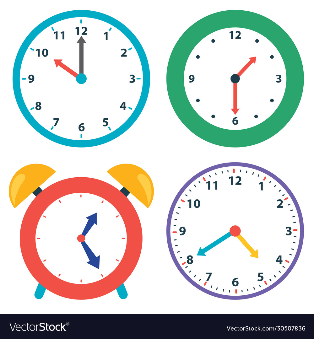 Children holding a clock Royalty Free Vector Image