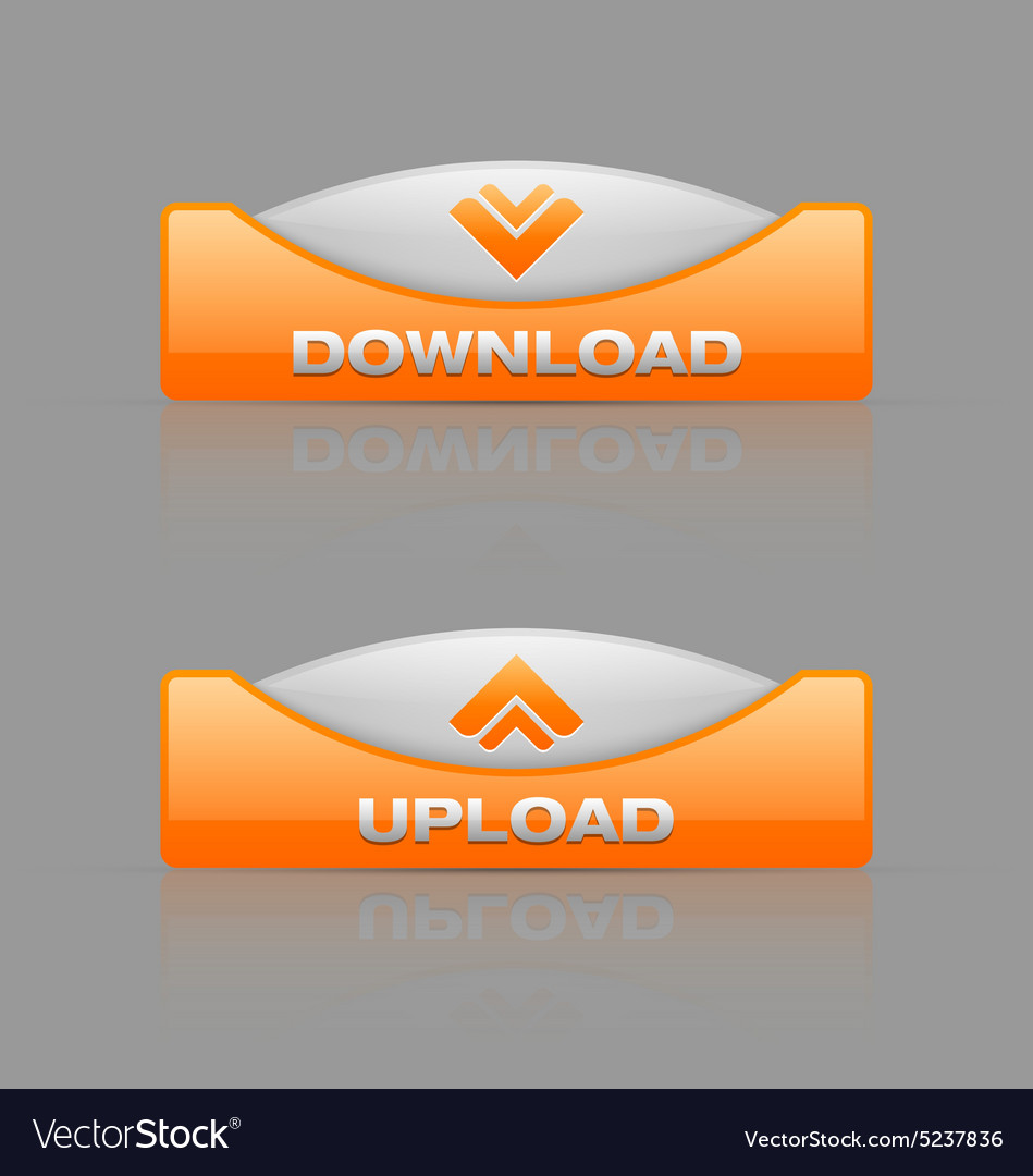 Download and upload buttons Royalty Free Vector Image