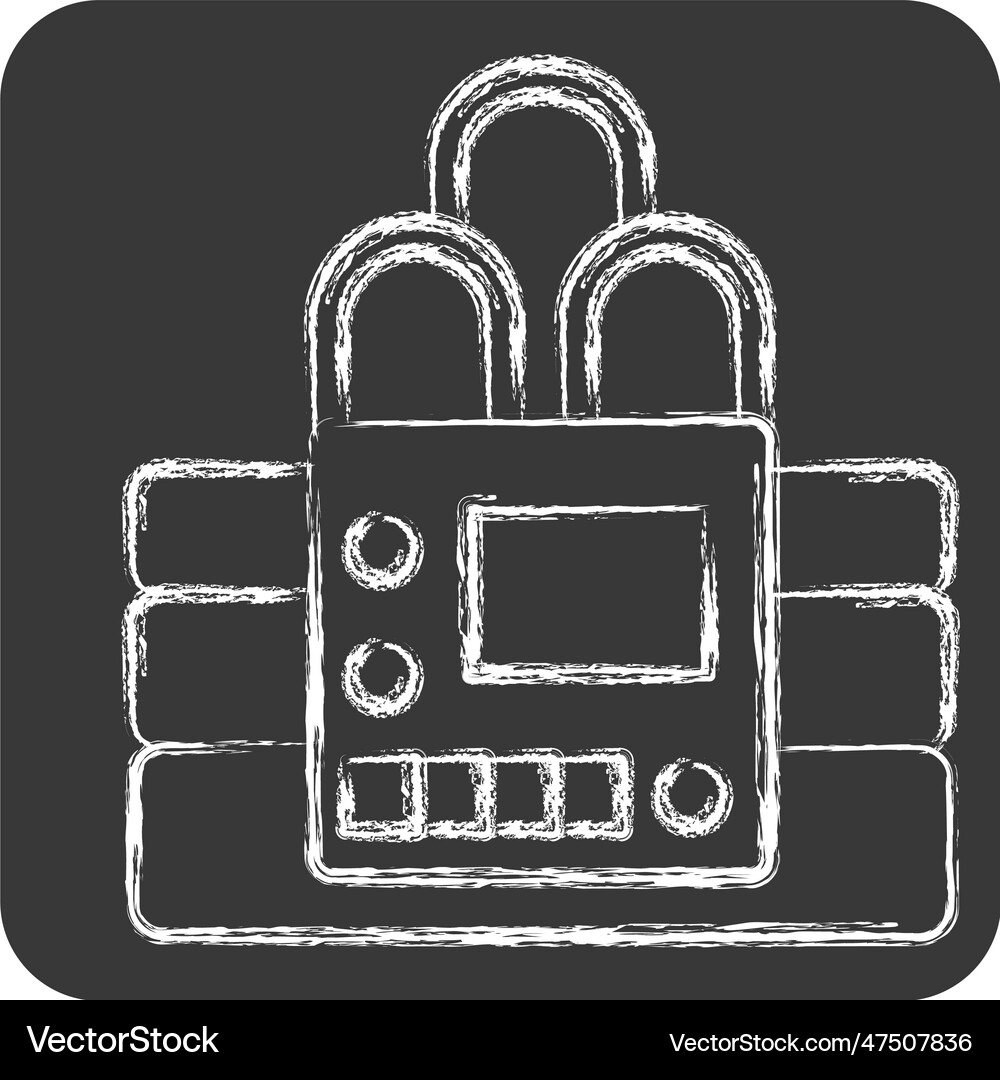 Icon explosive related to military symbol chalk Vector Image