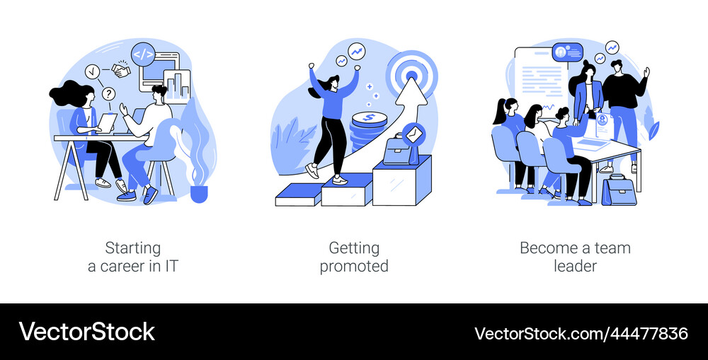 It career growth isolated cartoon Royalty Free Vector Image