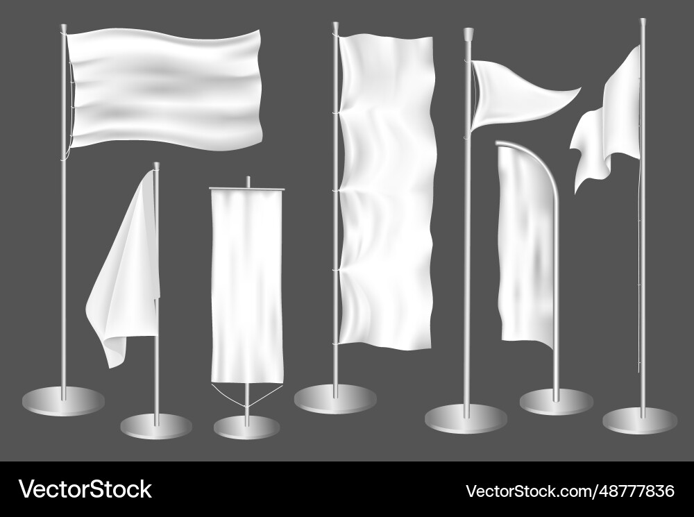 Outdoor banners mega set in 3d realistic design Vector Image
