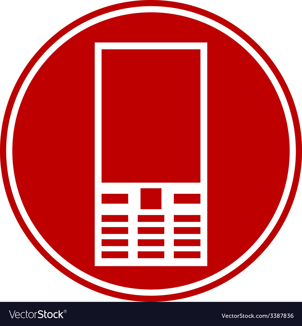 Phone button Royalty Free Vector Image - VectorStock