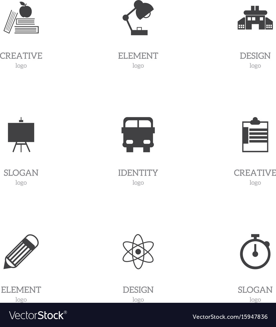 Set of 9 editable education icons includes Vector Image