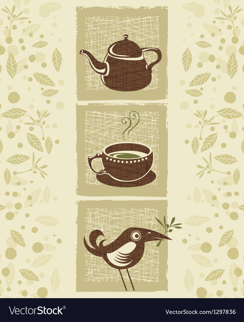 Tea time Royalty Free Vector Image - VectorStock