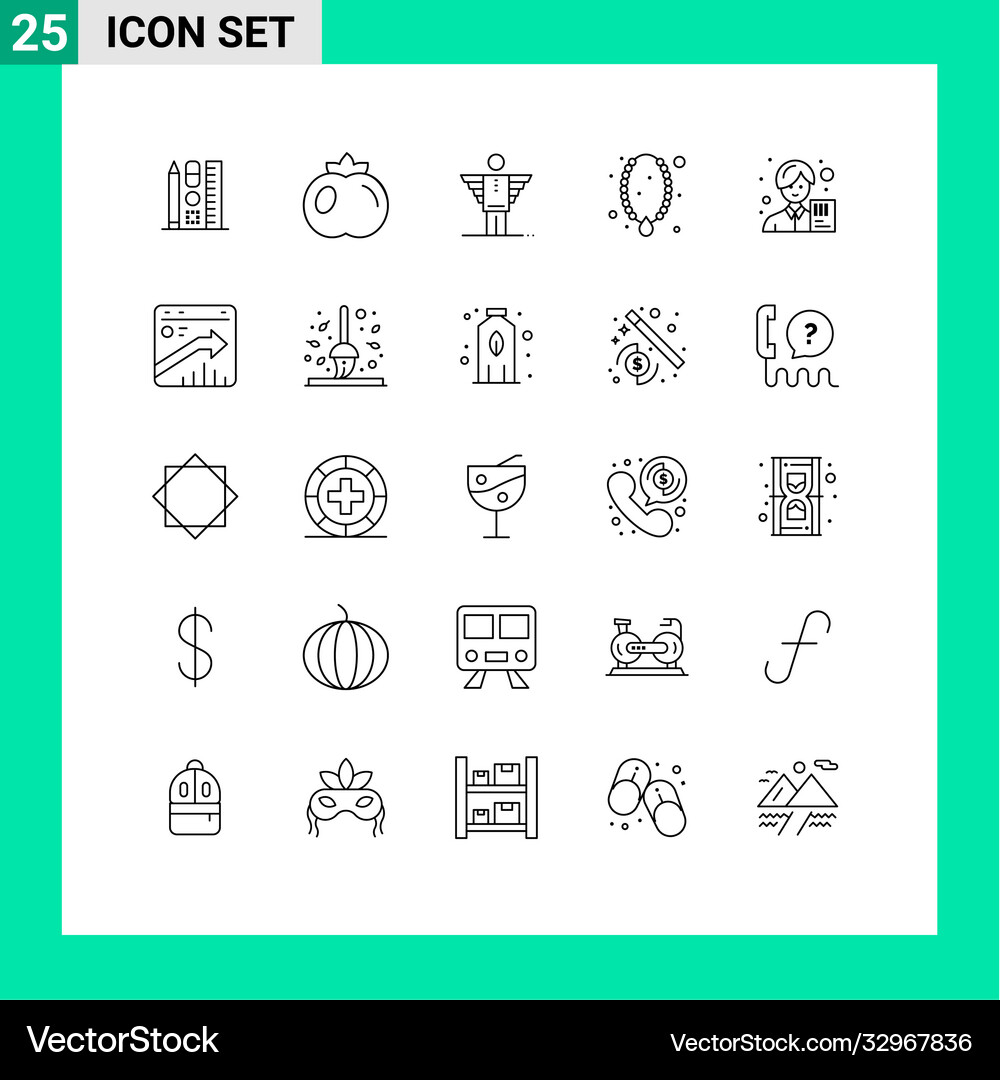 Universal icon symbols group 25 modern lines Vector Image