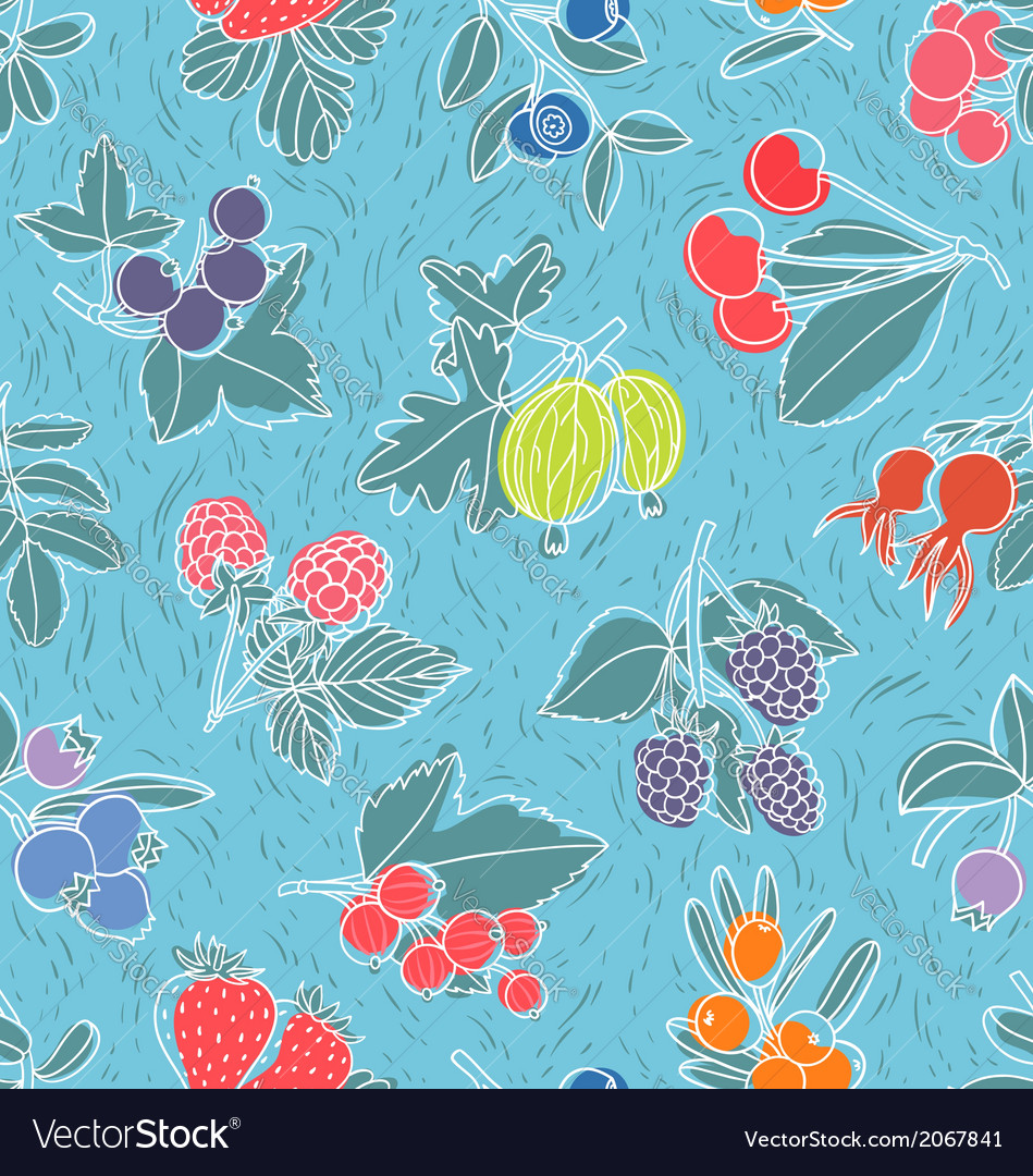 Berries pattern Royalty Free Vector Image - VectorStock