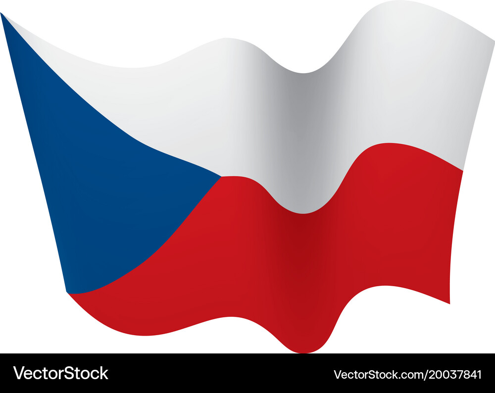 Czechia flag Royalty Free Vector Image - VectorStock