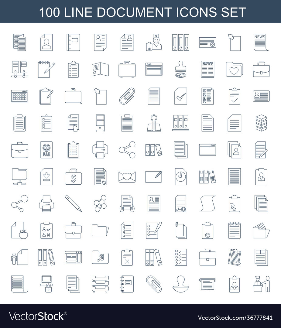 Document icons Royalty Free Vector Image - VectorStock