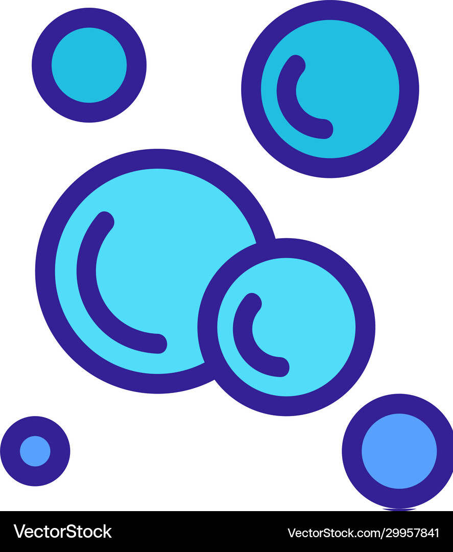 Foam bubbles icon isolated contour symbol Vector Image