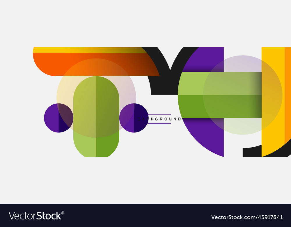 Geometric shapes composition abstract background Vector Image