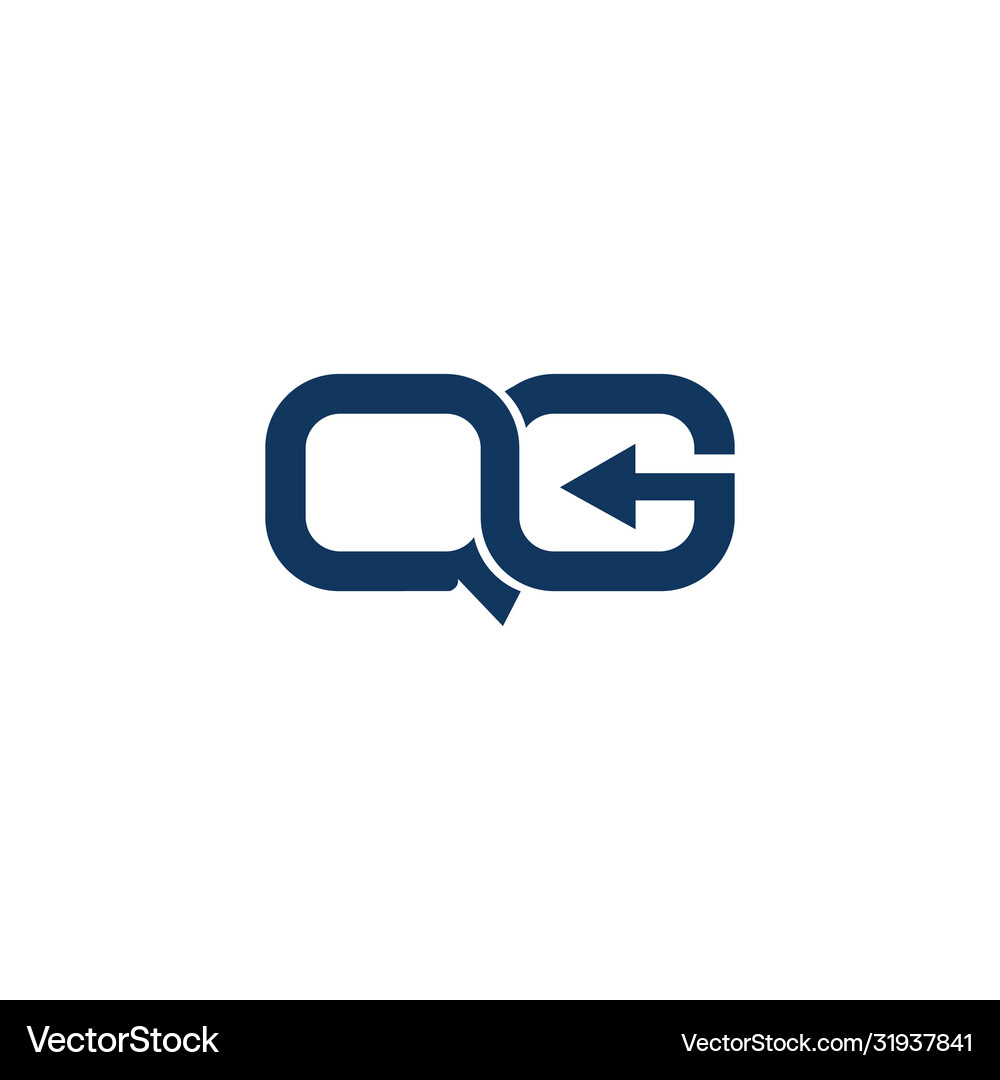 Initial letter qg or gq logo design template Vector Image