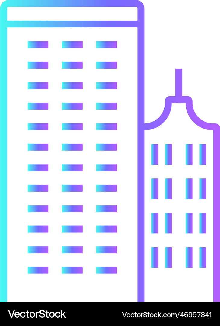 Office business and icon with blue duotone Vector Image