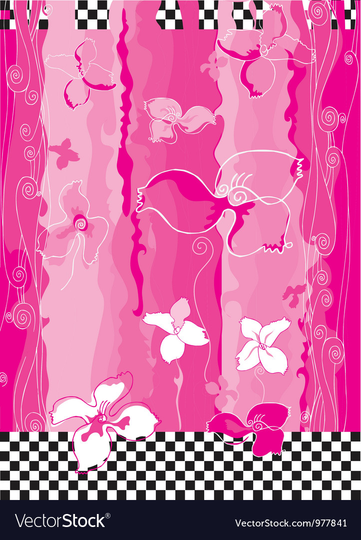 Pink floral pattern Royalty Free Vector Image - VectorStock