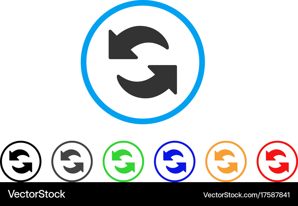 Refresh rounded icon Royalty Free Vector Image