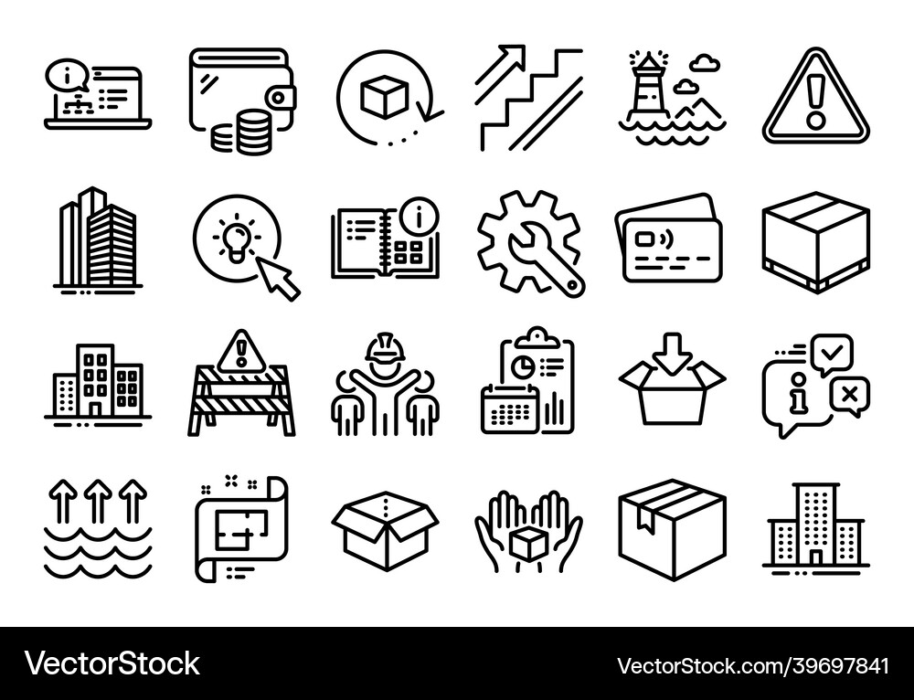 Set of university campus warning road Royalty Free Vector