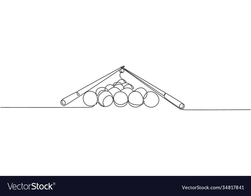 Single continuous line drawing triangle Royalty Free Vector