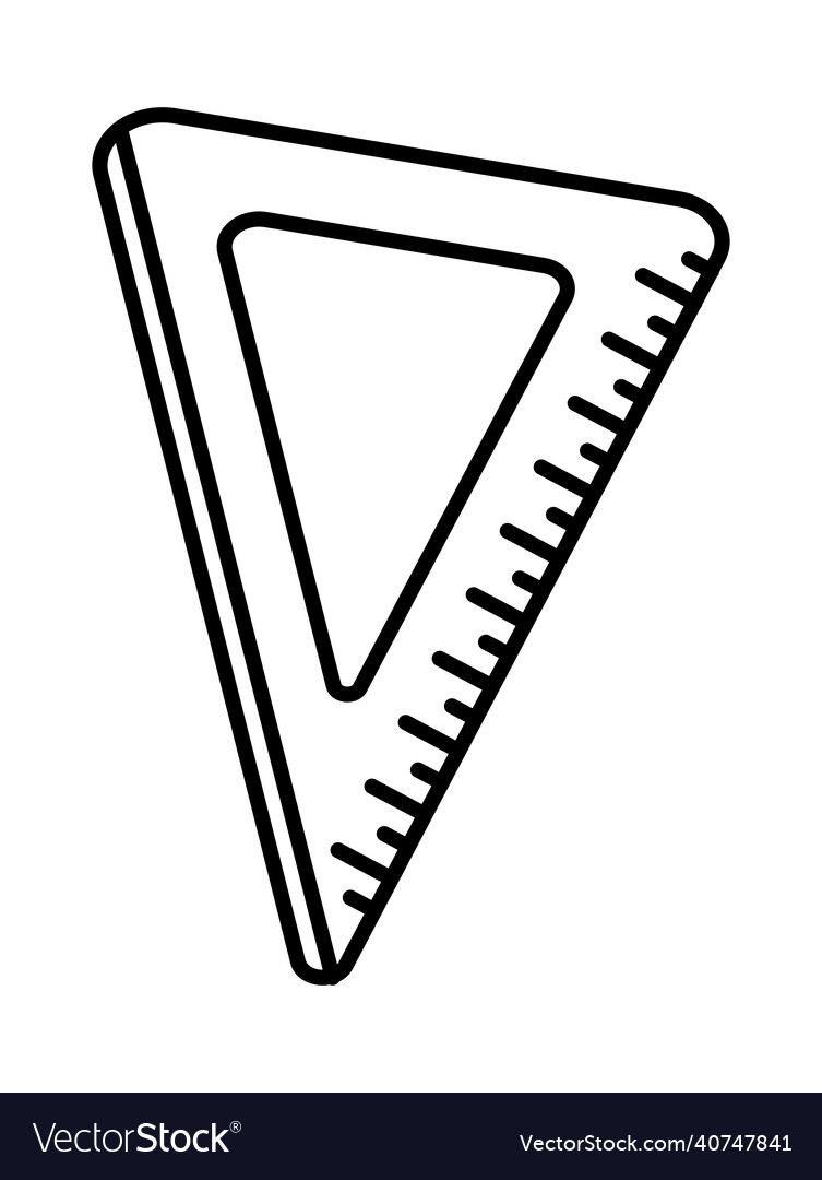 Triangle rule supply Royalty Free Vector Image