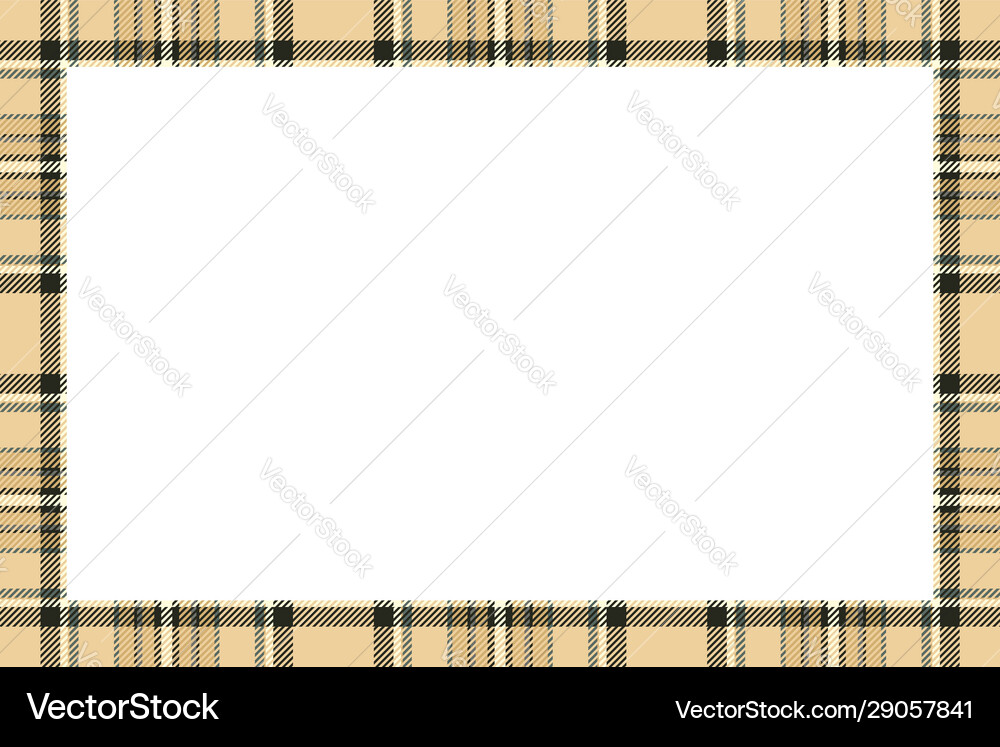 Vintage frame scottish border pattern retro Vector Image