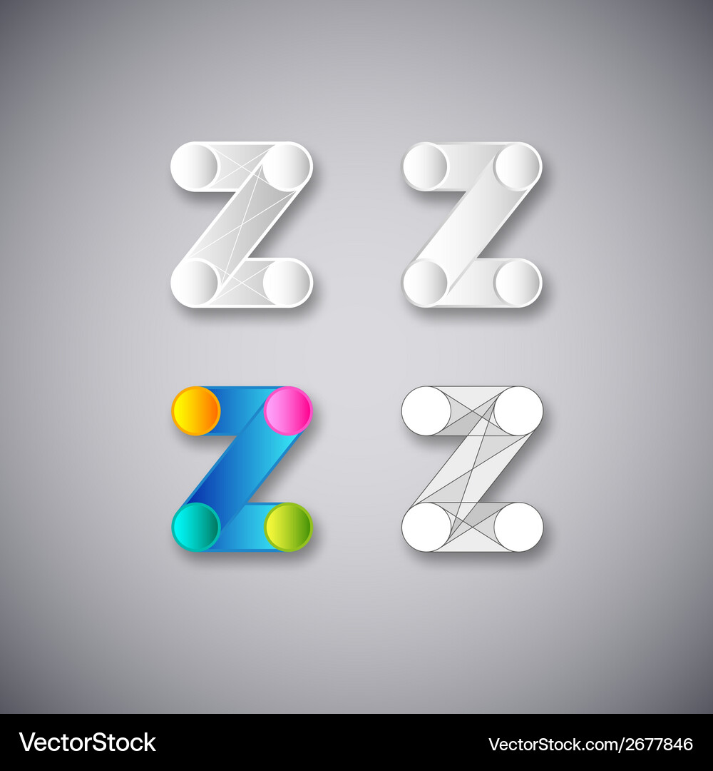 Abstract combination of letter z Royalty Free Vector Image