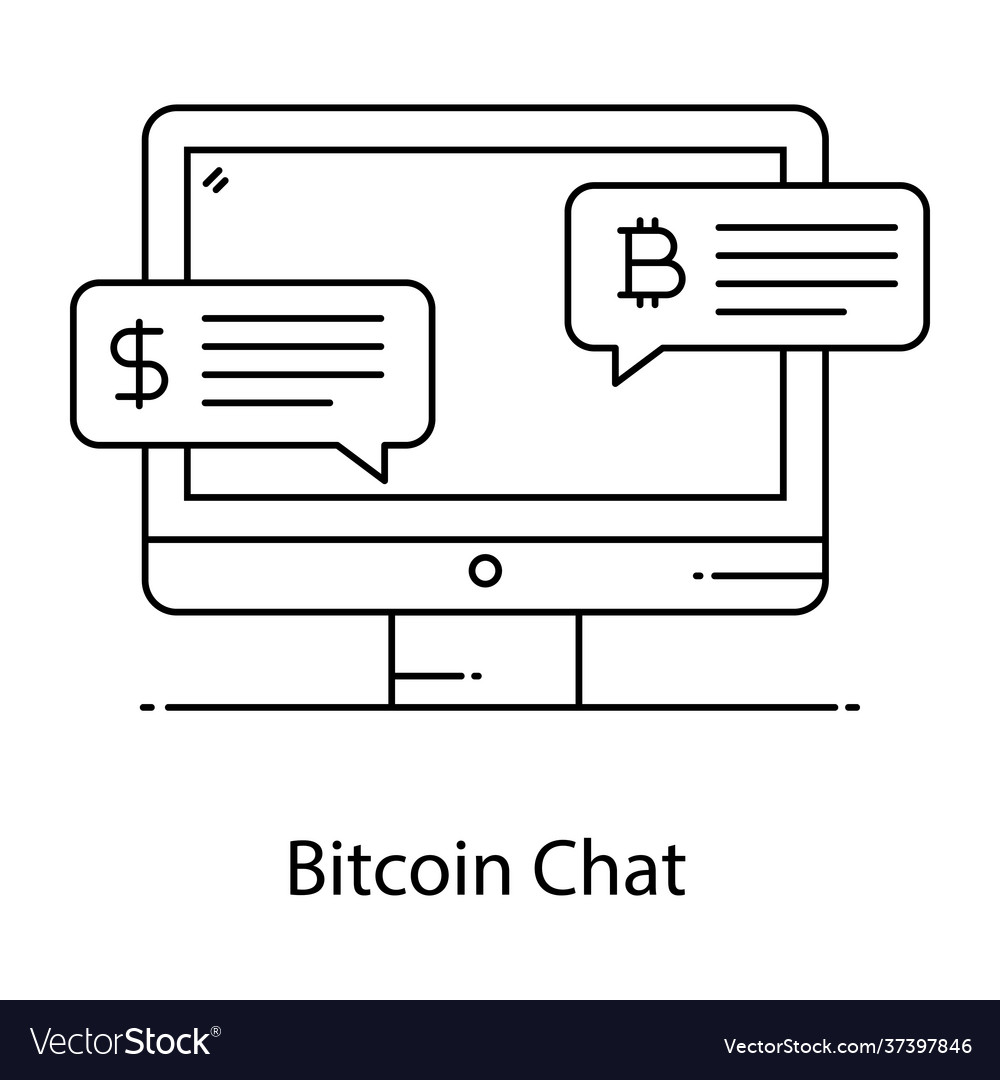Bitcoin chat Royalty Free Vector Image - VectorStock