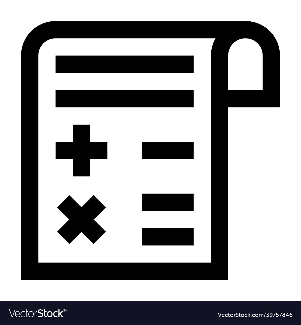 Calculation paper Royalty Free Vector Image - VectorStock