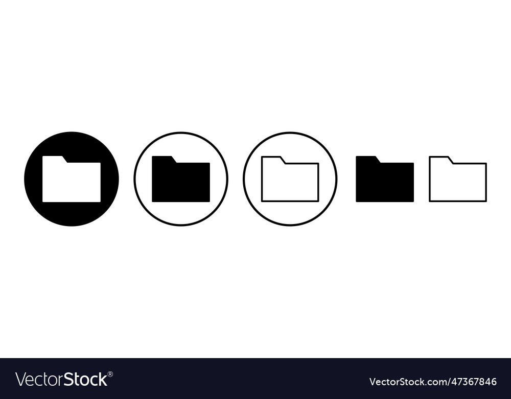 Folder icon document icon Royalty Free Vector Image
