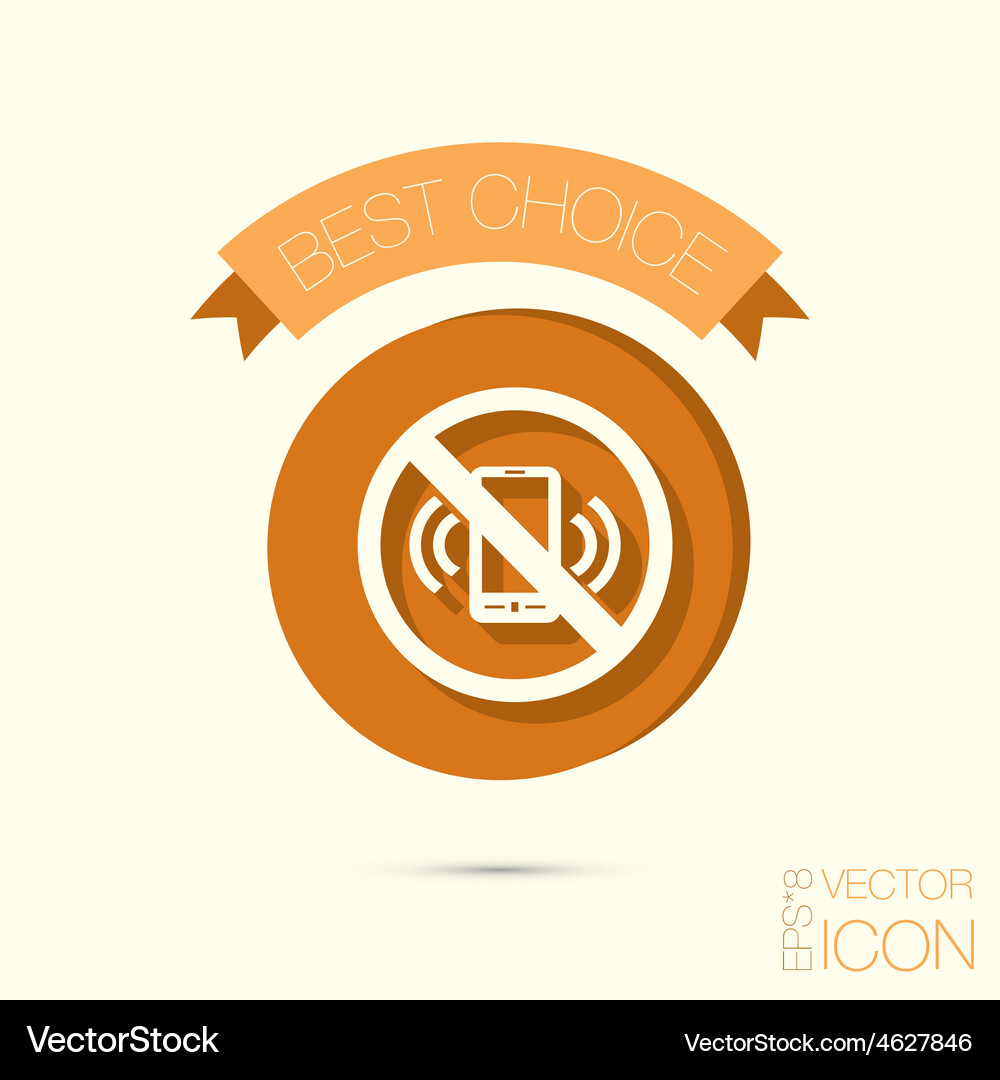 Forbidden to use phone forbidding symbol Vector Image