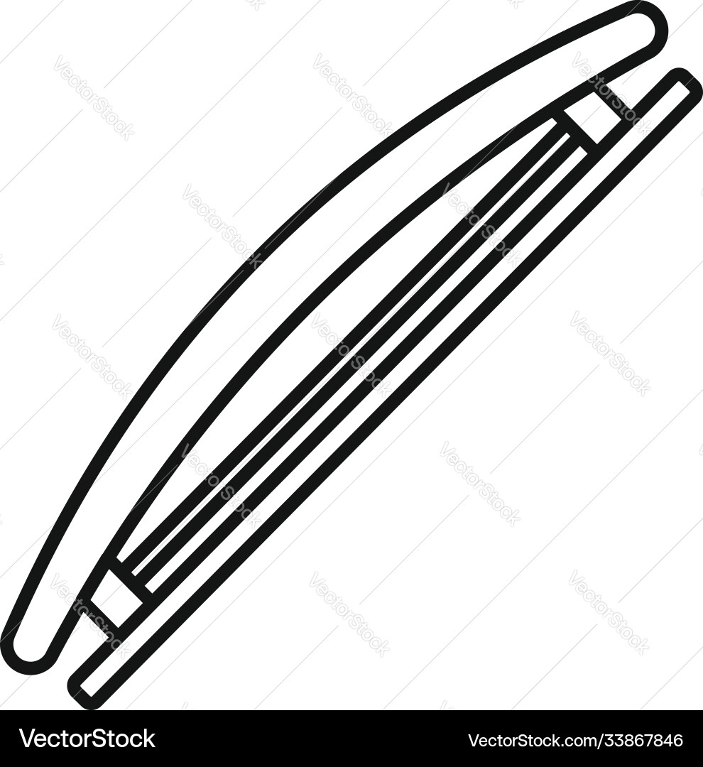 Hairstyle barrette icon outline style Royalty Free Vector