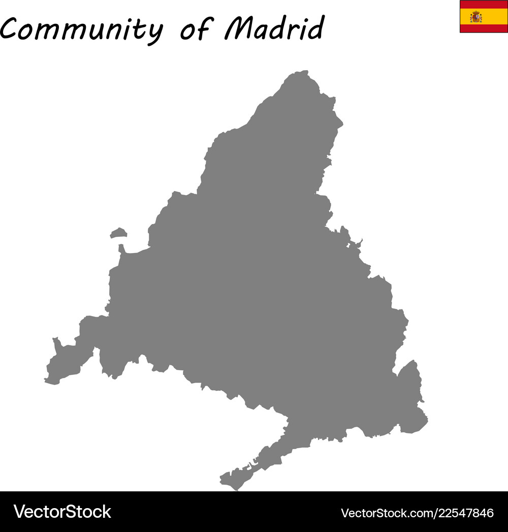 High quality map autonomous community of spain Vector Image
