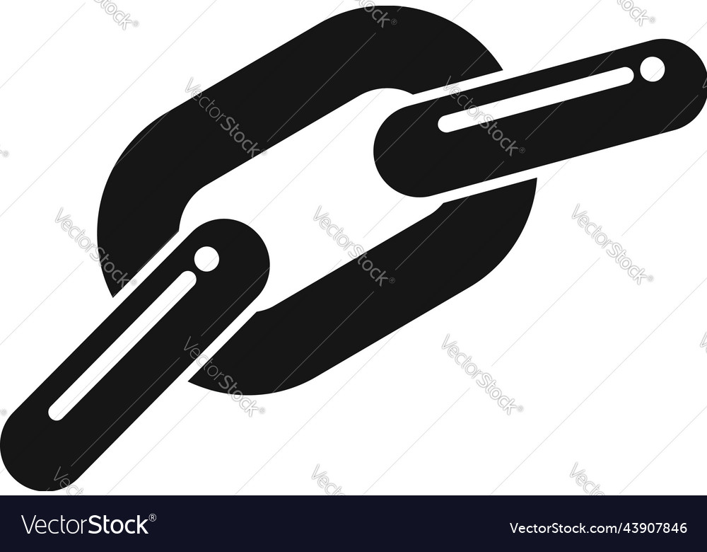 Interface chain icon simple web link Royalty Free Vector